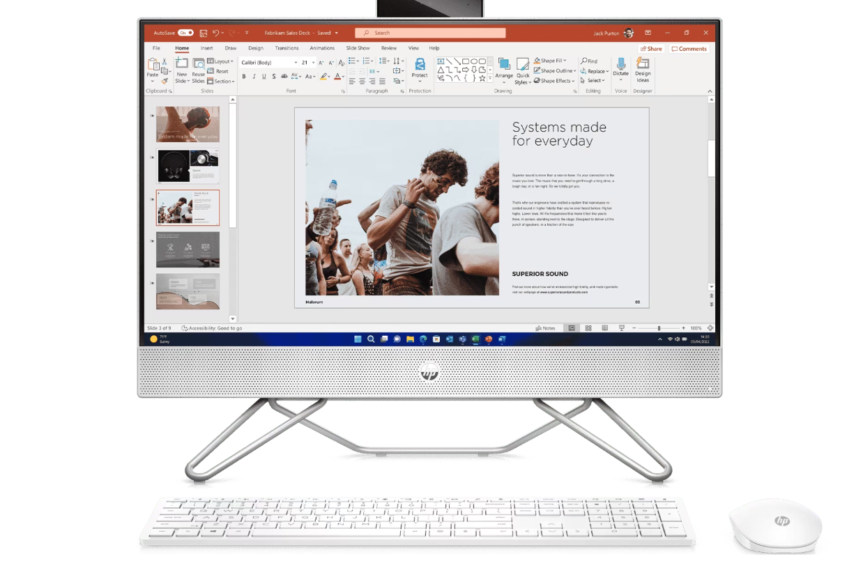 AIO HP 240 G9 INTEL CORE I7 12TH GEN 16GB 512GB SSD 24 INCH DOS NEW ...