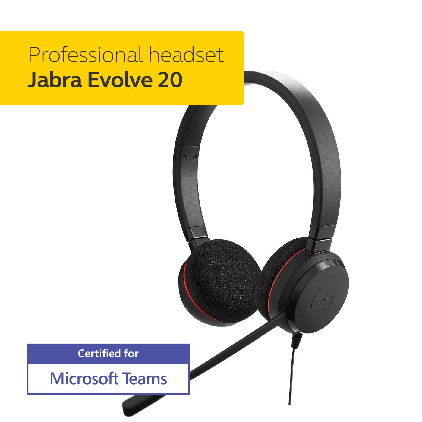 Jabra Evolve 20 Ms Stereo in Ear 4993-823-169 | ictechdistribution.com