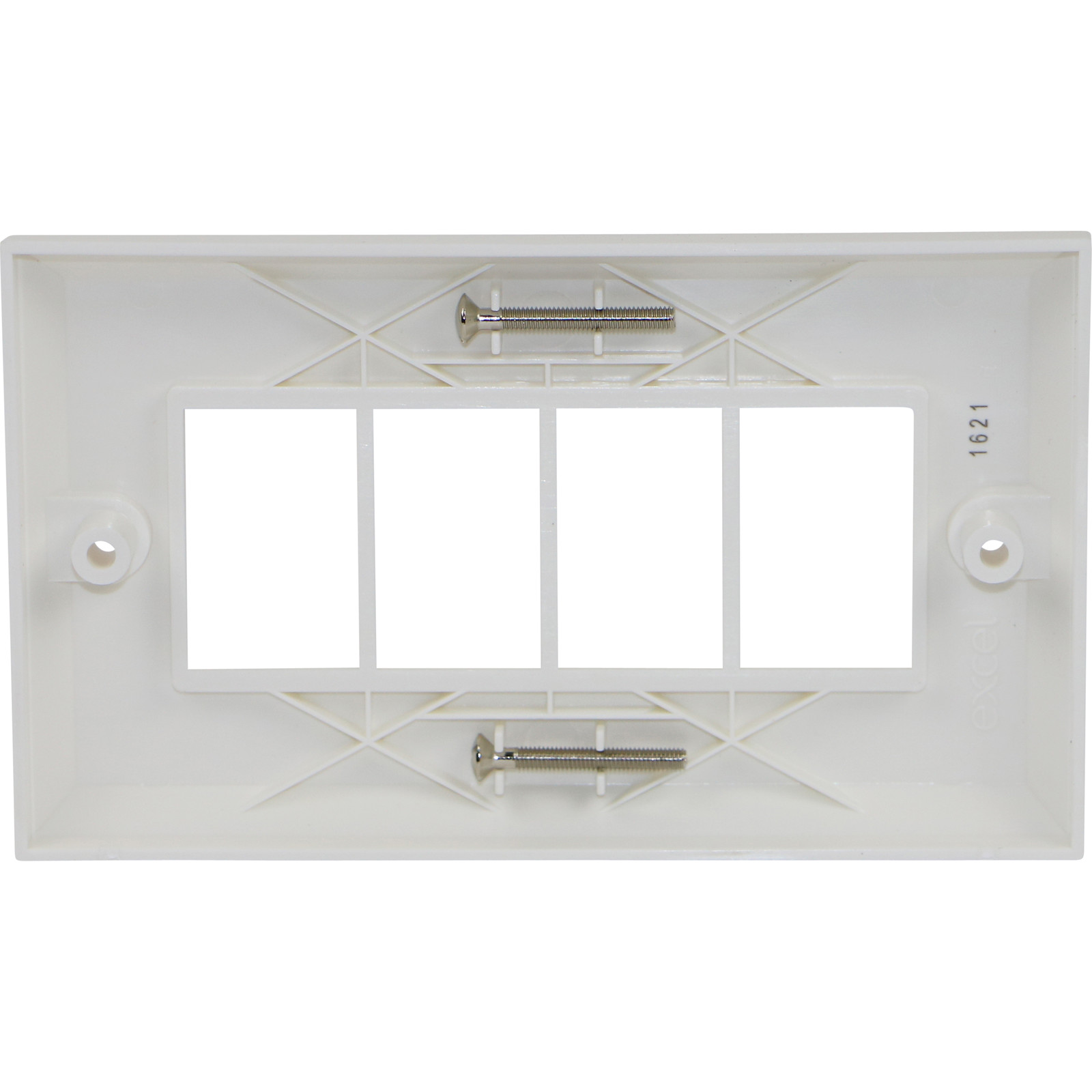 100-671 EXCEL 6C DUAL GANG PLATE UPTO 4 MODULES | ictechdistribution.com